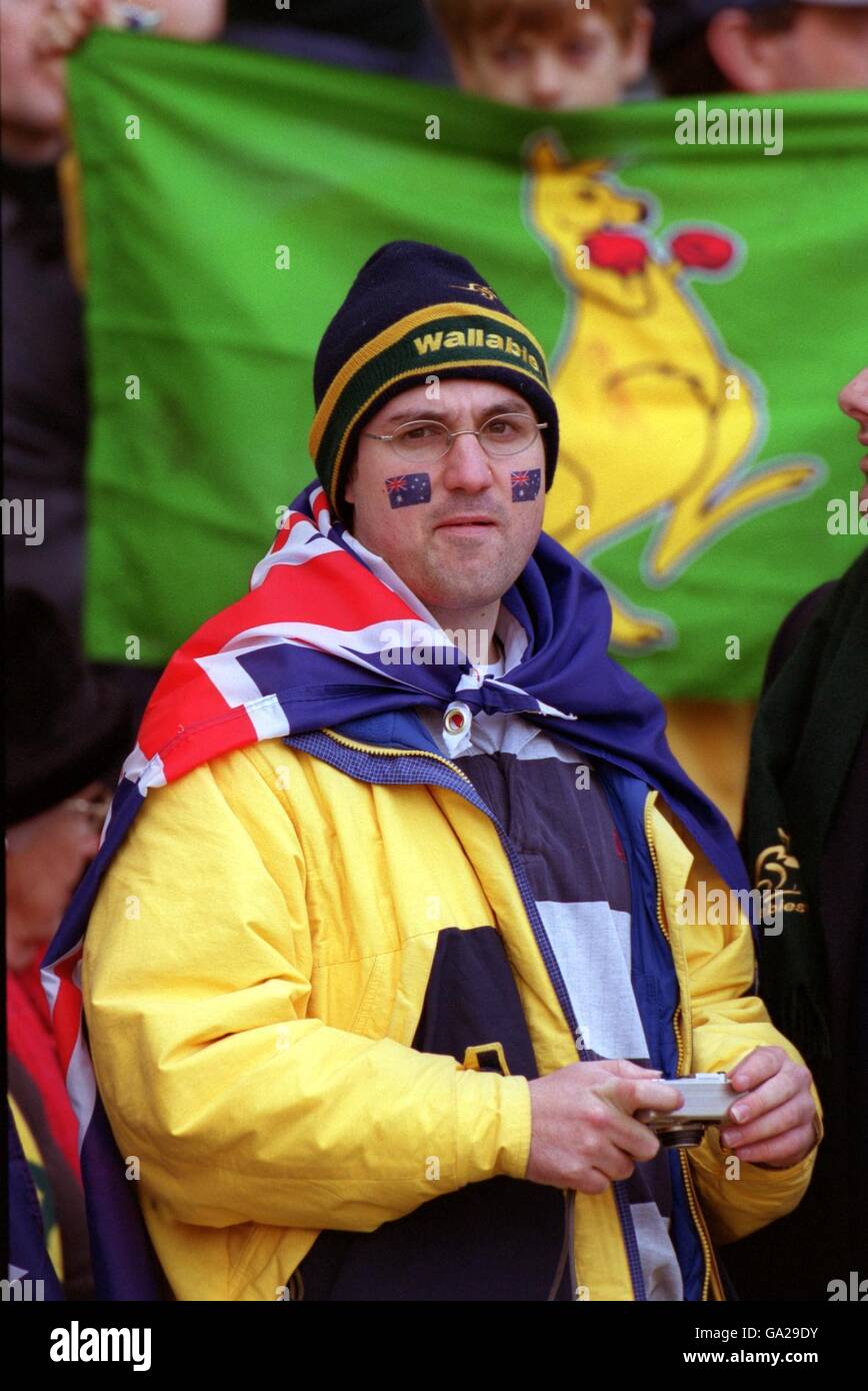 Rugby Union - Cook Cup - England v Australia. An Australia fan enjoys ...