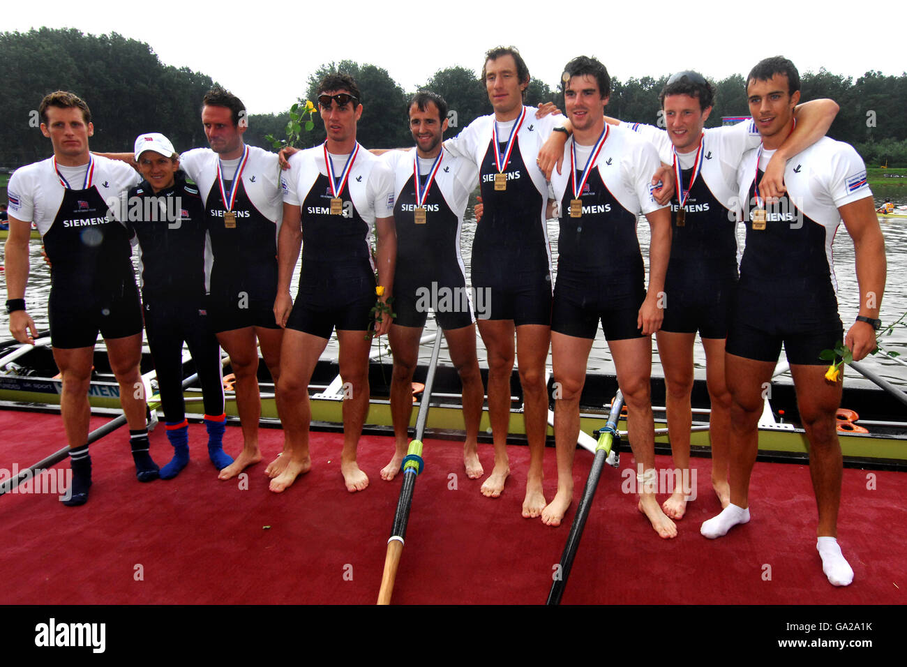 Great Britain's Men's Eight comprising Alex Partridge, Colin Smith ...