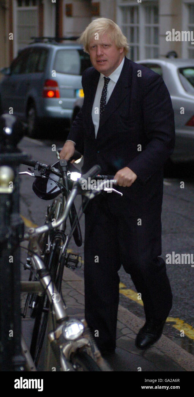 Boris Johnson MP arrives at the Spectator summer party in central ...