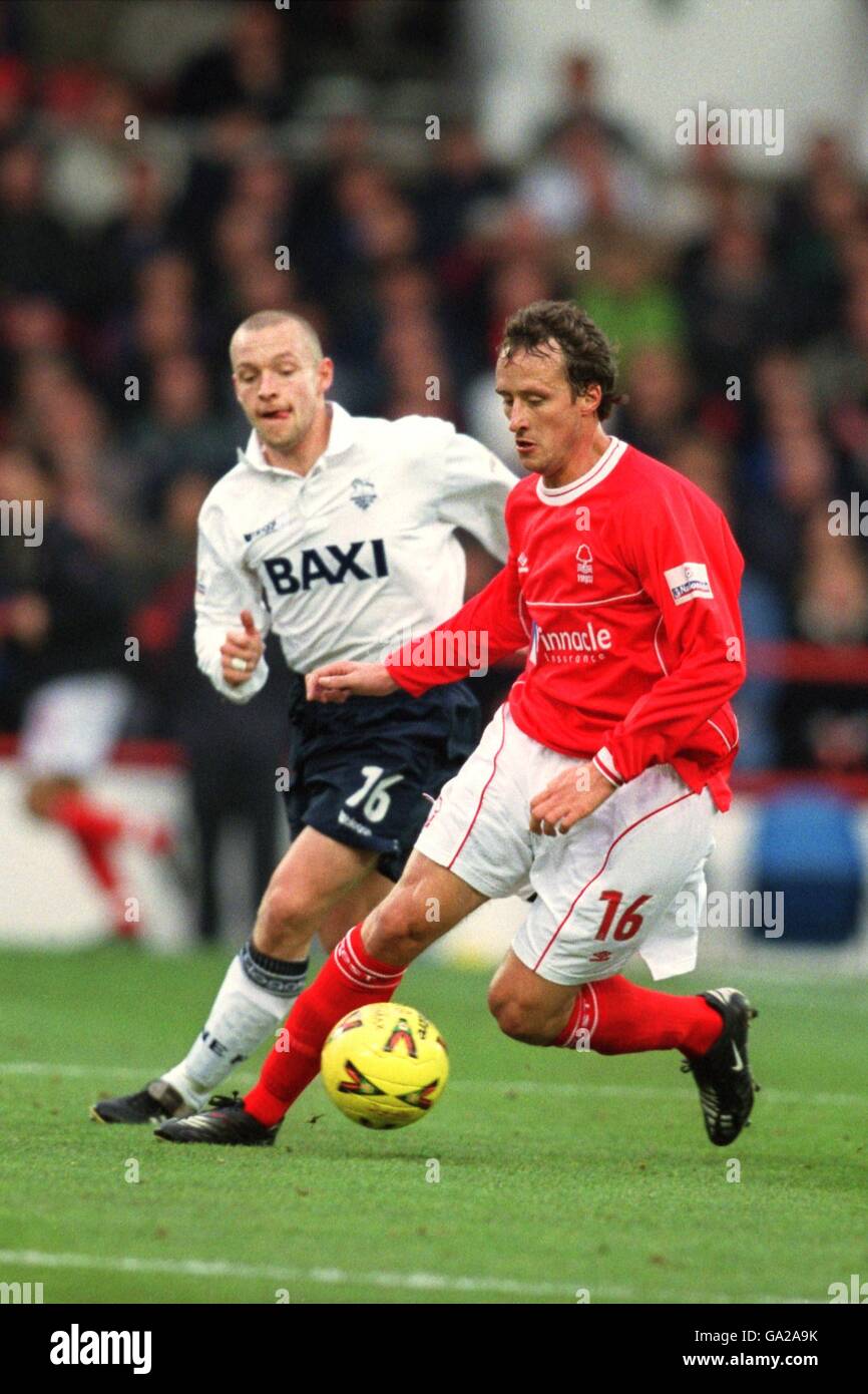 Nottingham Forest's Nicky Summerbee in action on his Nottingham Forest ...