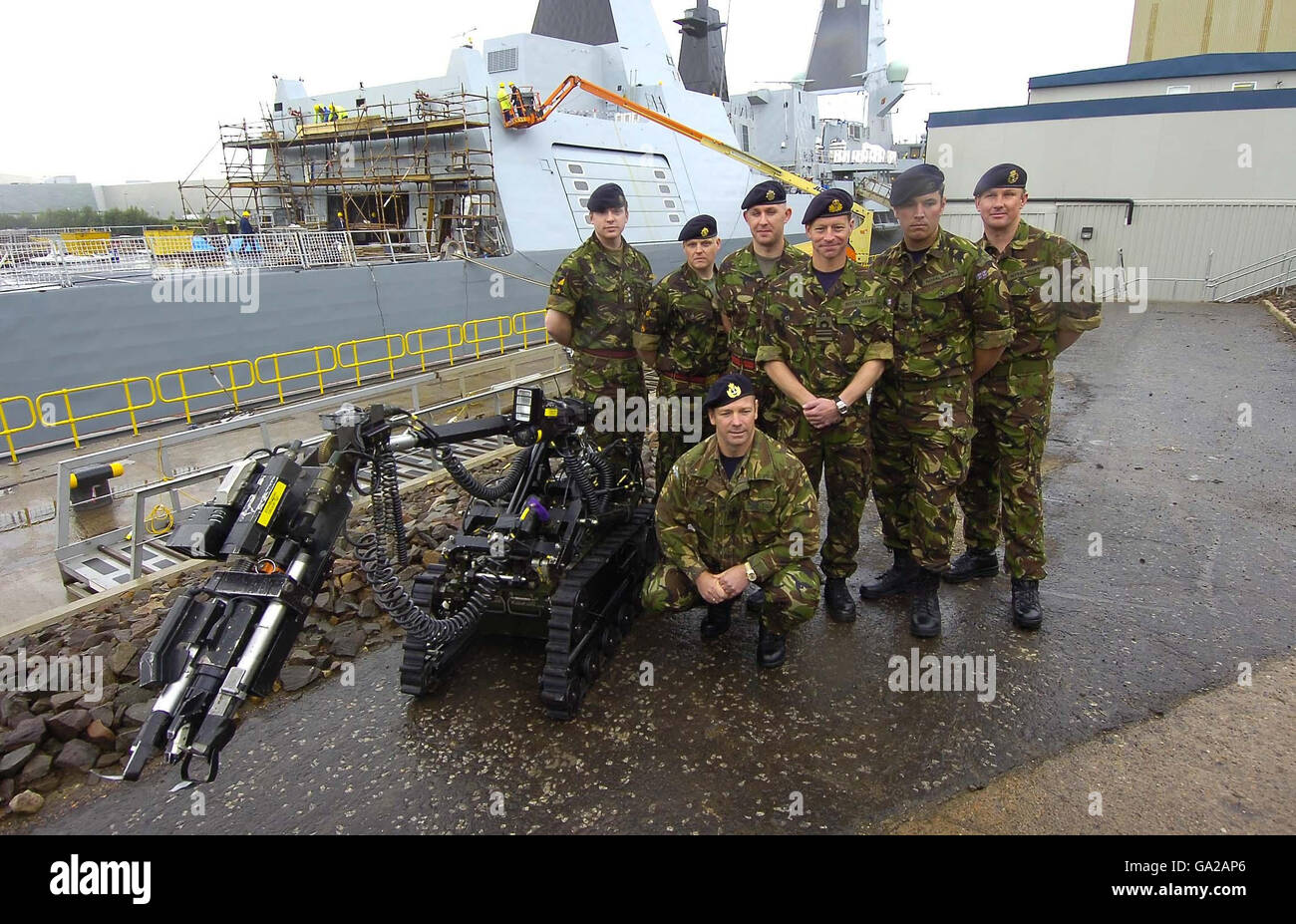 A BAE Systems bomb disposal squad demonstrates the equipment used ...