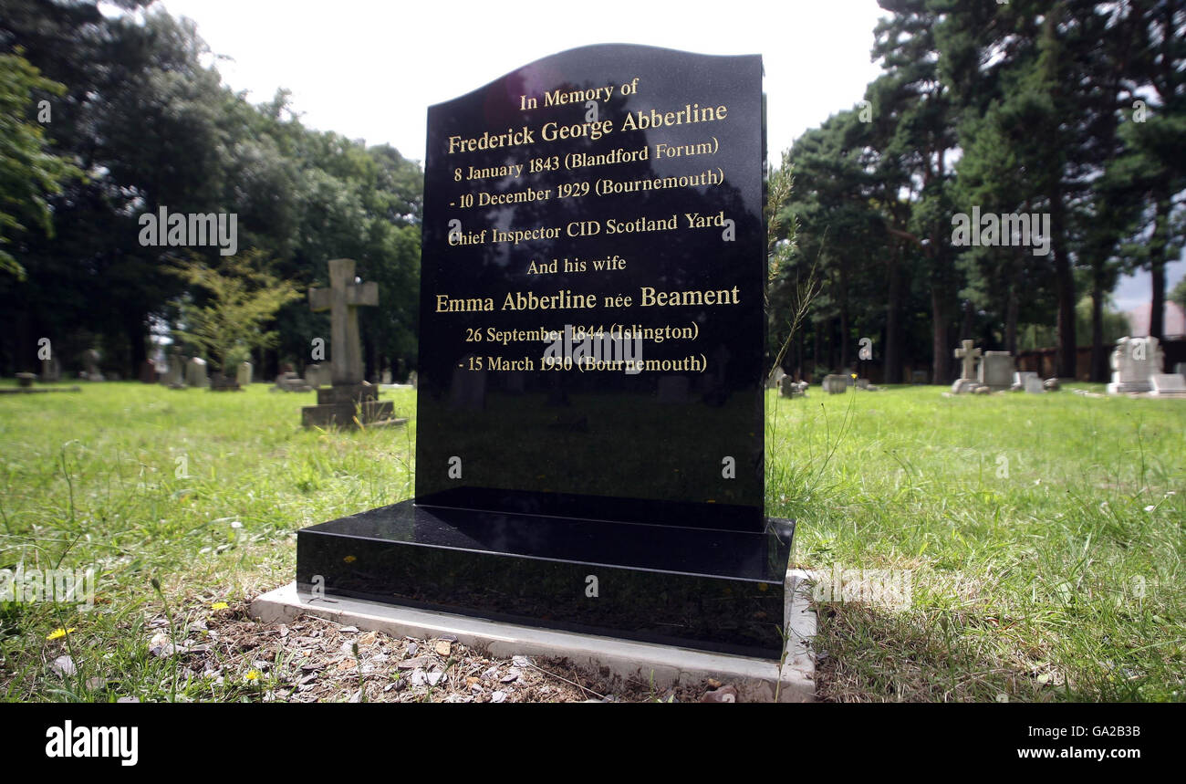 The headstone of Detective Inspector Frederick Abberline stands on his ...