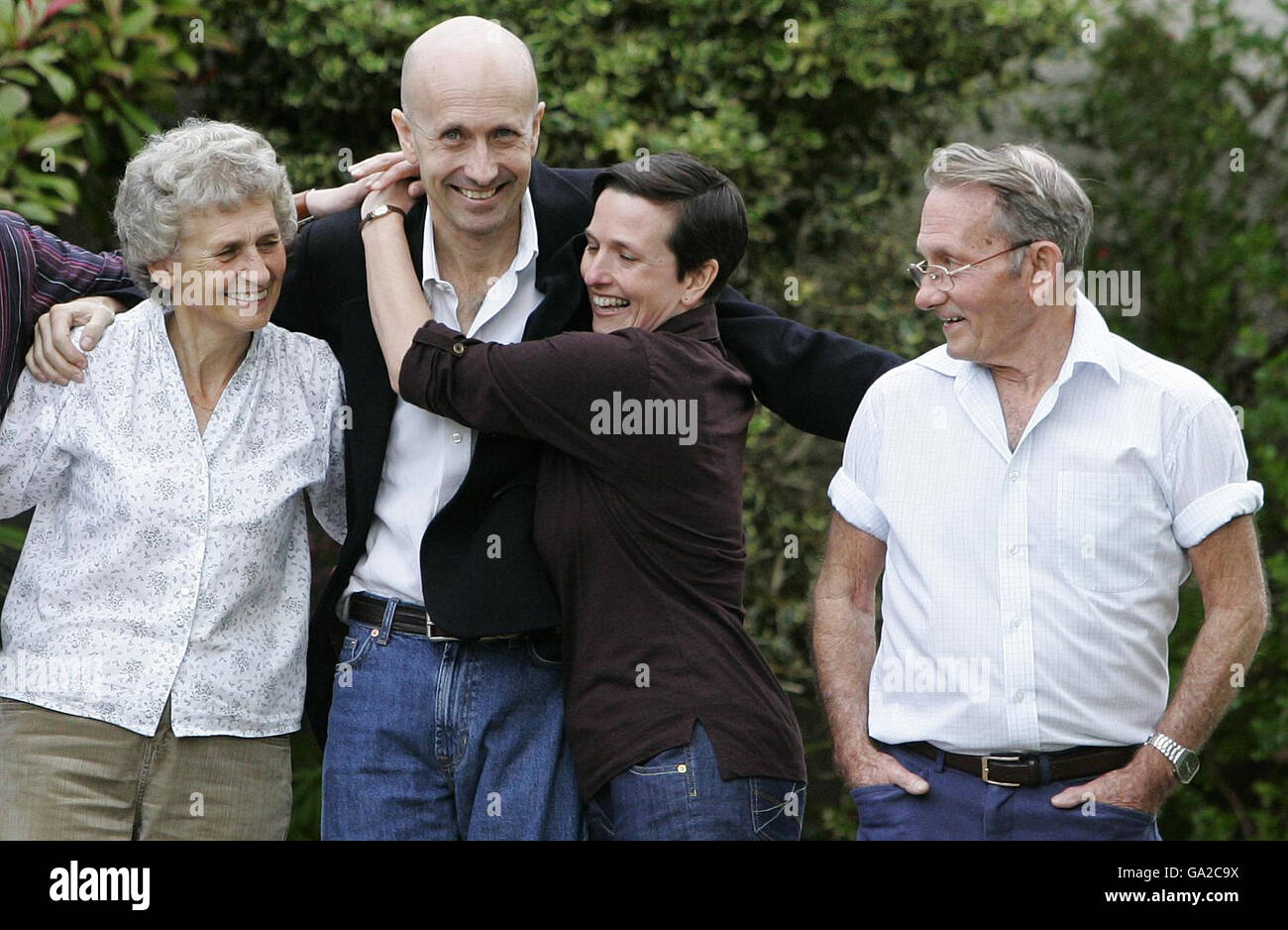 Alan Johnston arrives back in Britain Stock Photo - Alamy