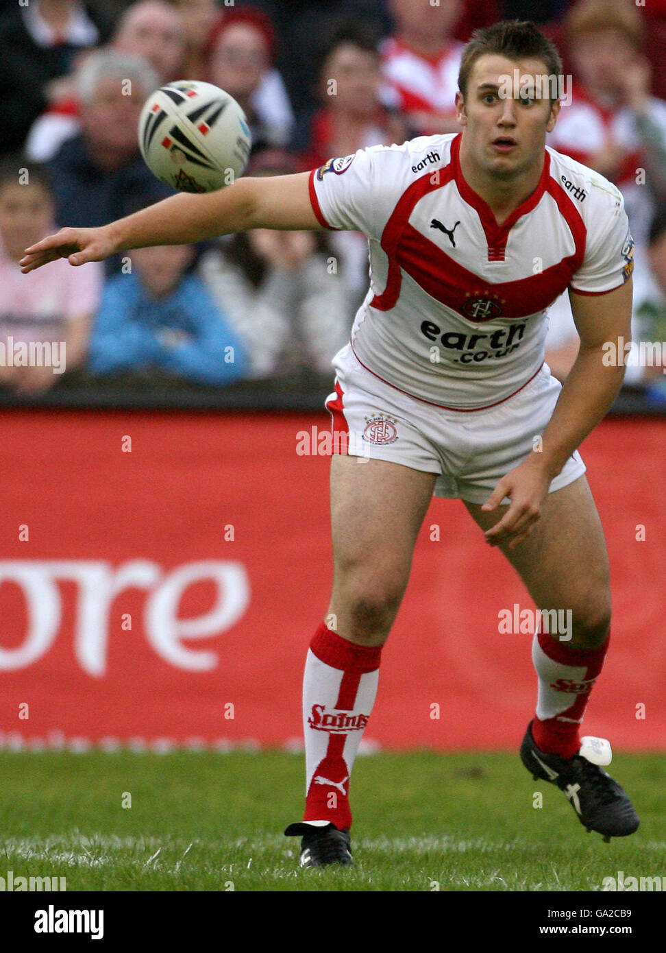 St helenss paul clough superleague match knowsley road hi-res stock ...