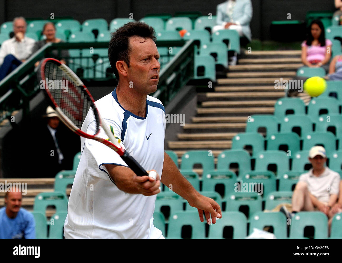 Great Britain's Jeremy Bates in action with partner, Sweden's Anders ...
