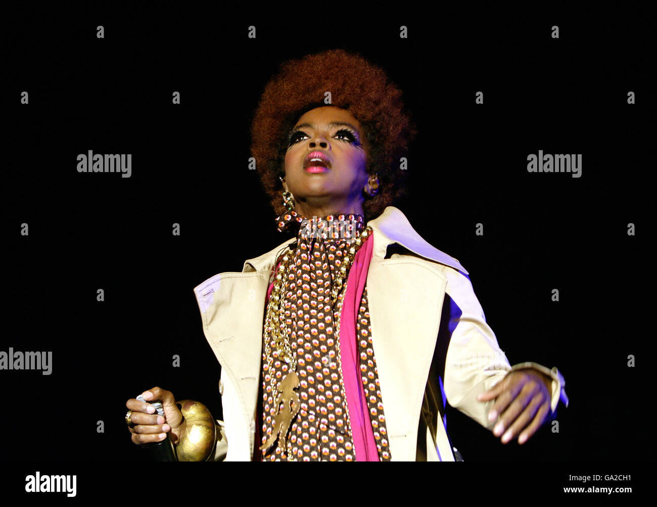 American singer Lauryn Hill in concert at the Hammersmith Apollo in ...