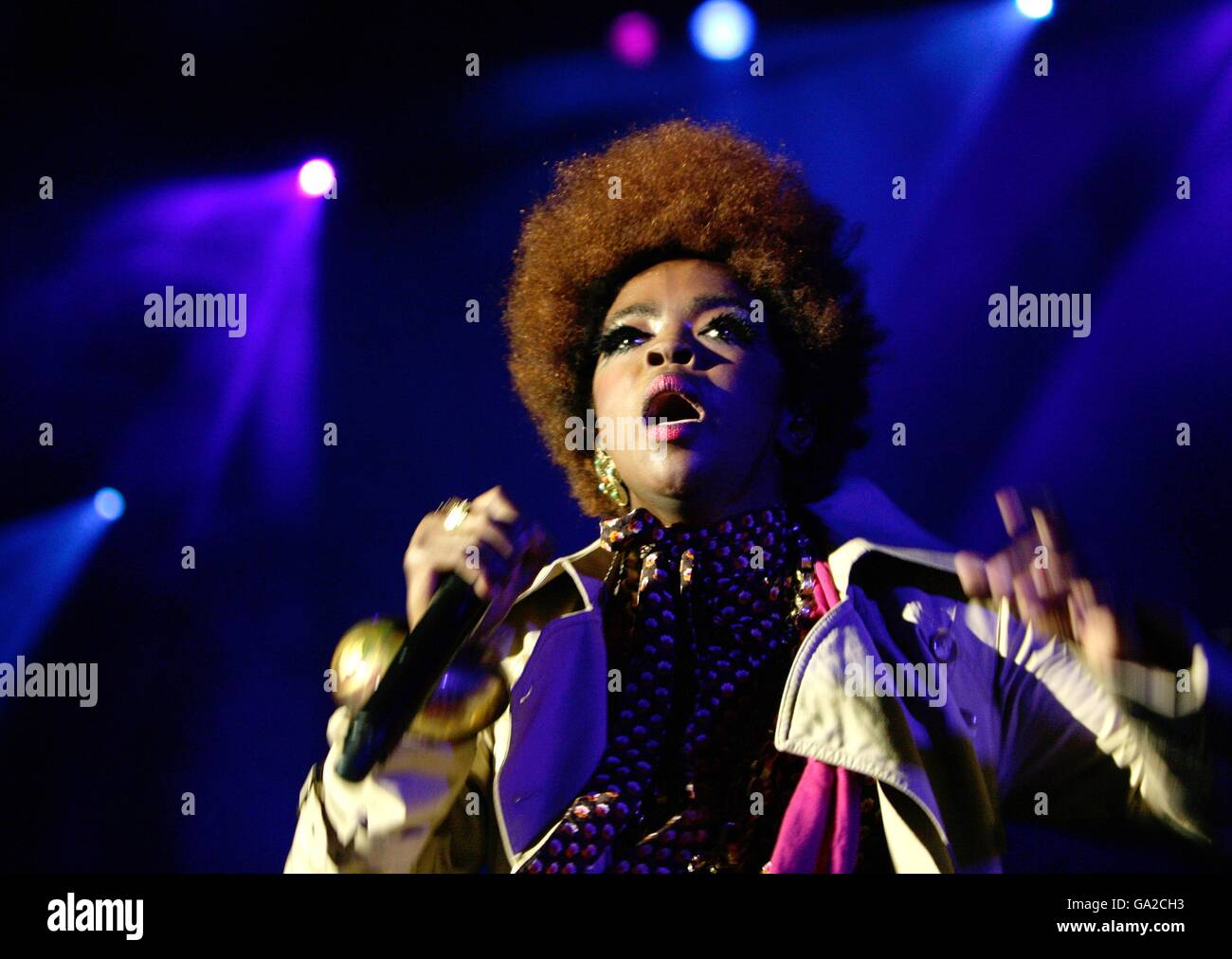 American singer Lauryn Hill in concert at the Hammersmith Apollo in ...