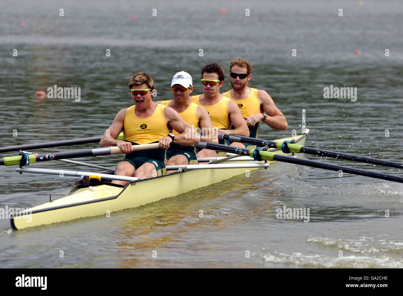 Francis hegerty nick baxter compete in the mens four heat hi-res stock ...