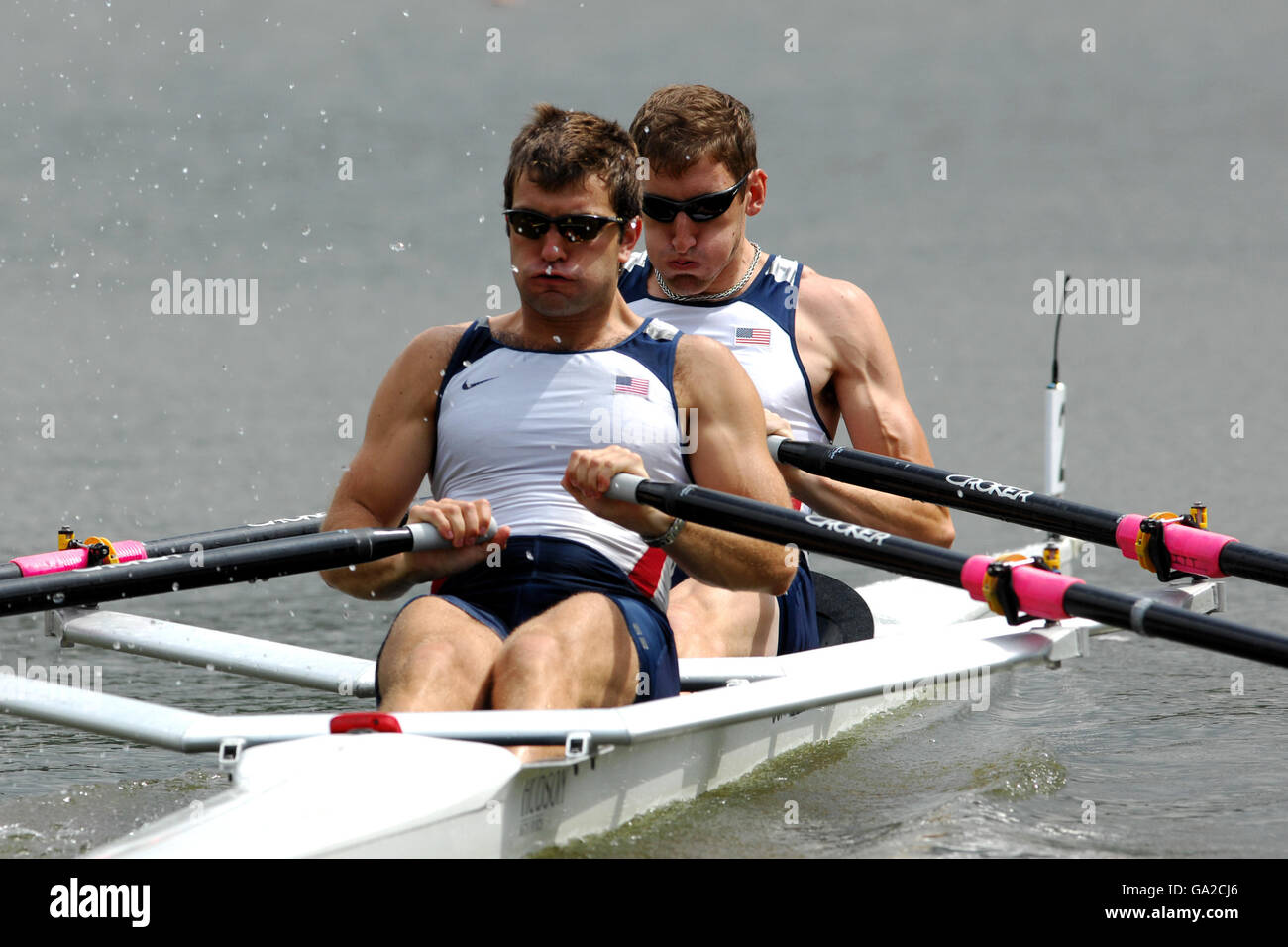 Rowing - 2007 World Cup - Bosbaan. USA's Matthew Hughes (left) and ...
