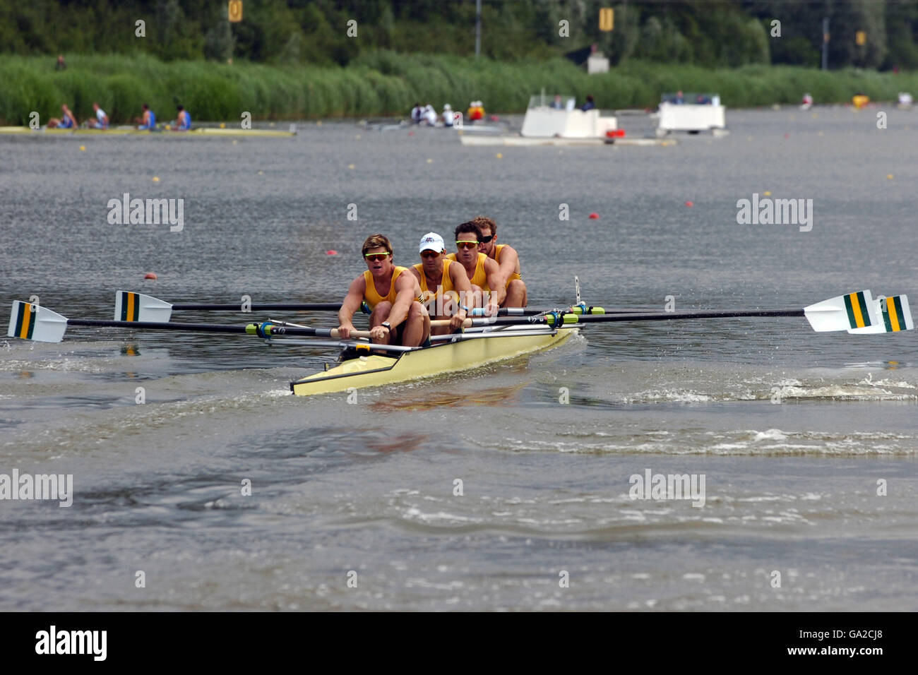 Francis hegerty nick baxter compete in the mens four heat hi-res stock ...