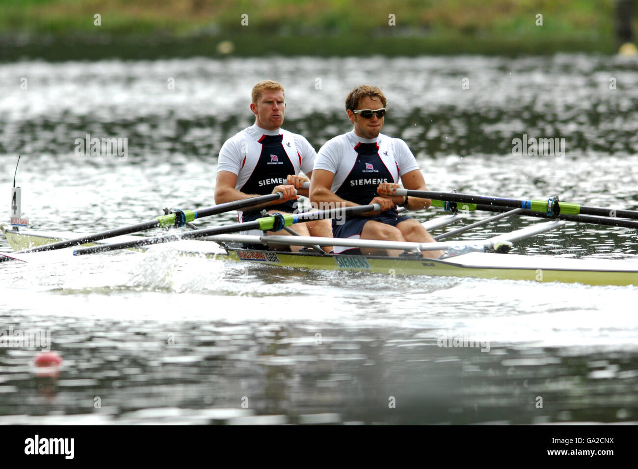 Great Britain's Stephen Rowbotham (left) and Matthew Wells compete in ...