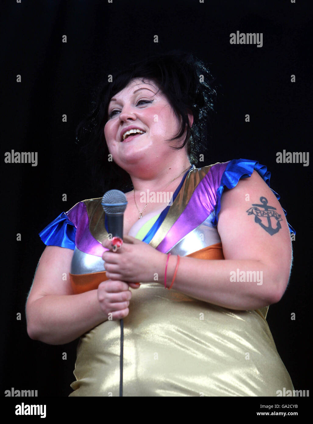 Beth Ditto of Gossip on stage during the Oxegen Music festival at ...