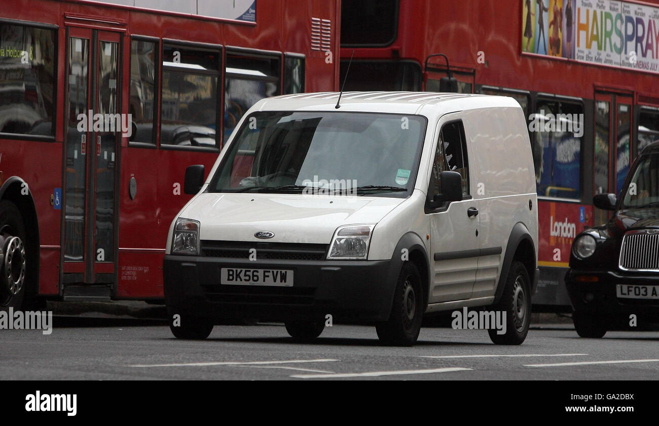 A white van on Vauxhall Bridge Road, London Stock Photo - Alamy