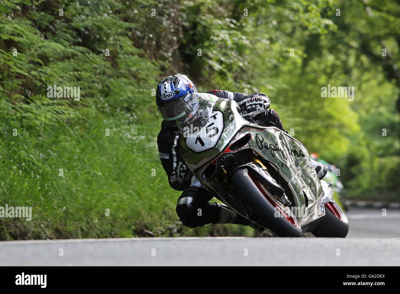 David Johnson riding the Norton SG5 superbike during practice for the ...
