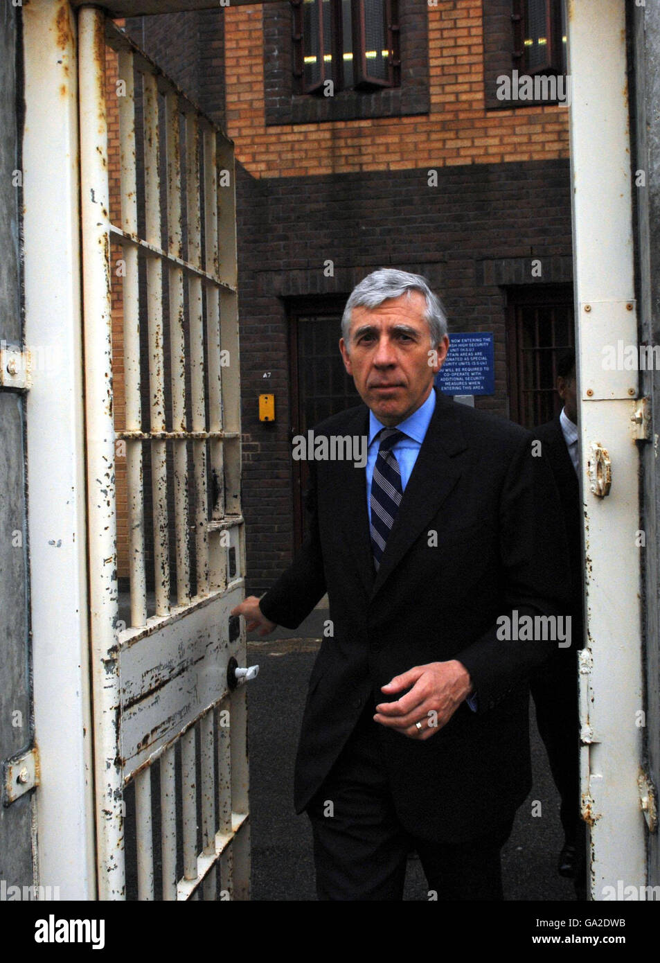 Justice Secretary Jack Straw on his visit to Belmarsh Prison in South ...
