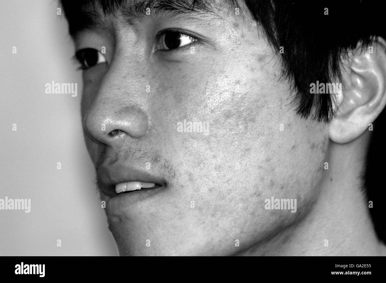 China's Liu Xiang the 110m hurdles world champion during his press ...