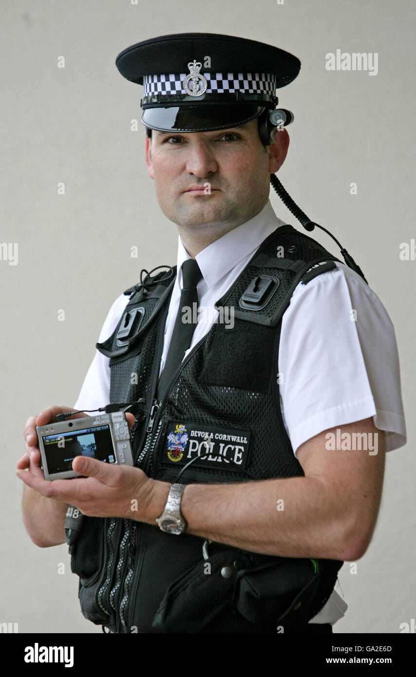 Police head cameras Stock Photo - Alamy