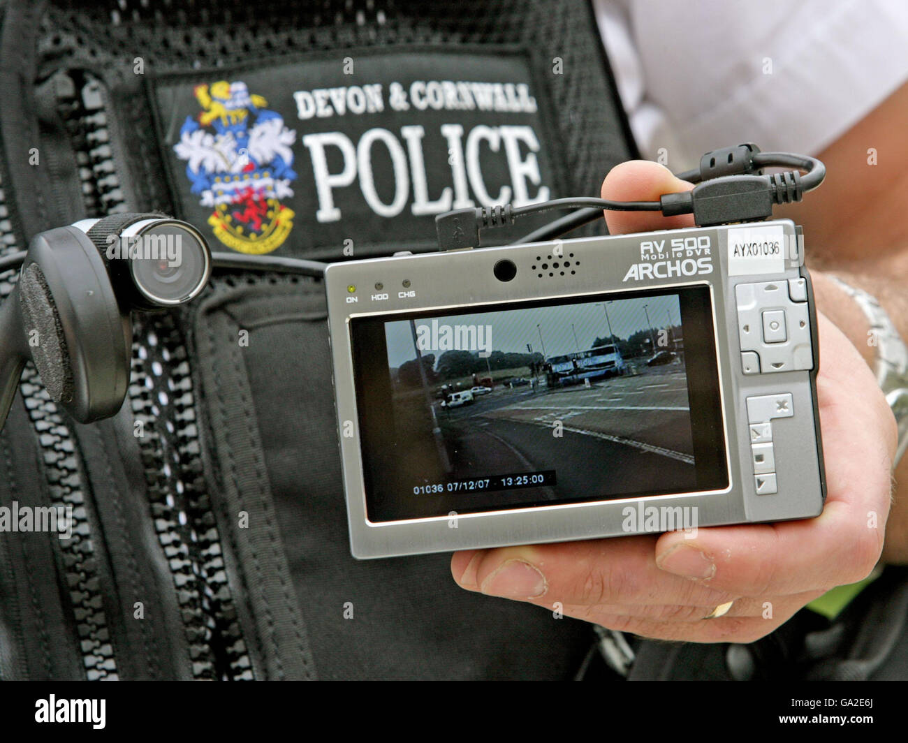 Police head cameras Stock Photo - Alamy