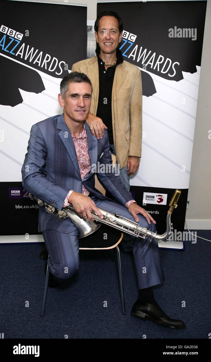 Curtis Stigers (left) and Richard E Grant during the BBC Jazz Awards at ...