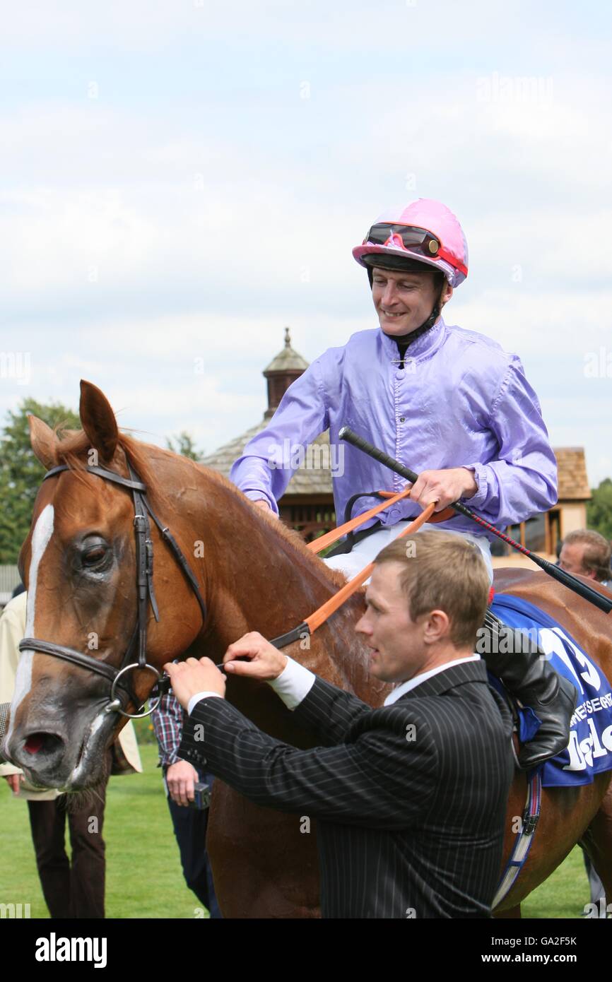 Sakhees Secret and Jockey Steve Drowne celebrate winning the Darley ...