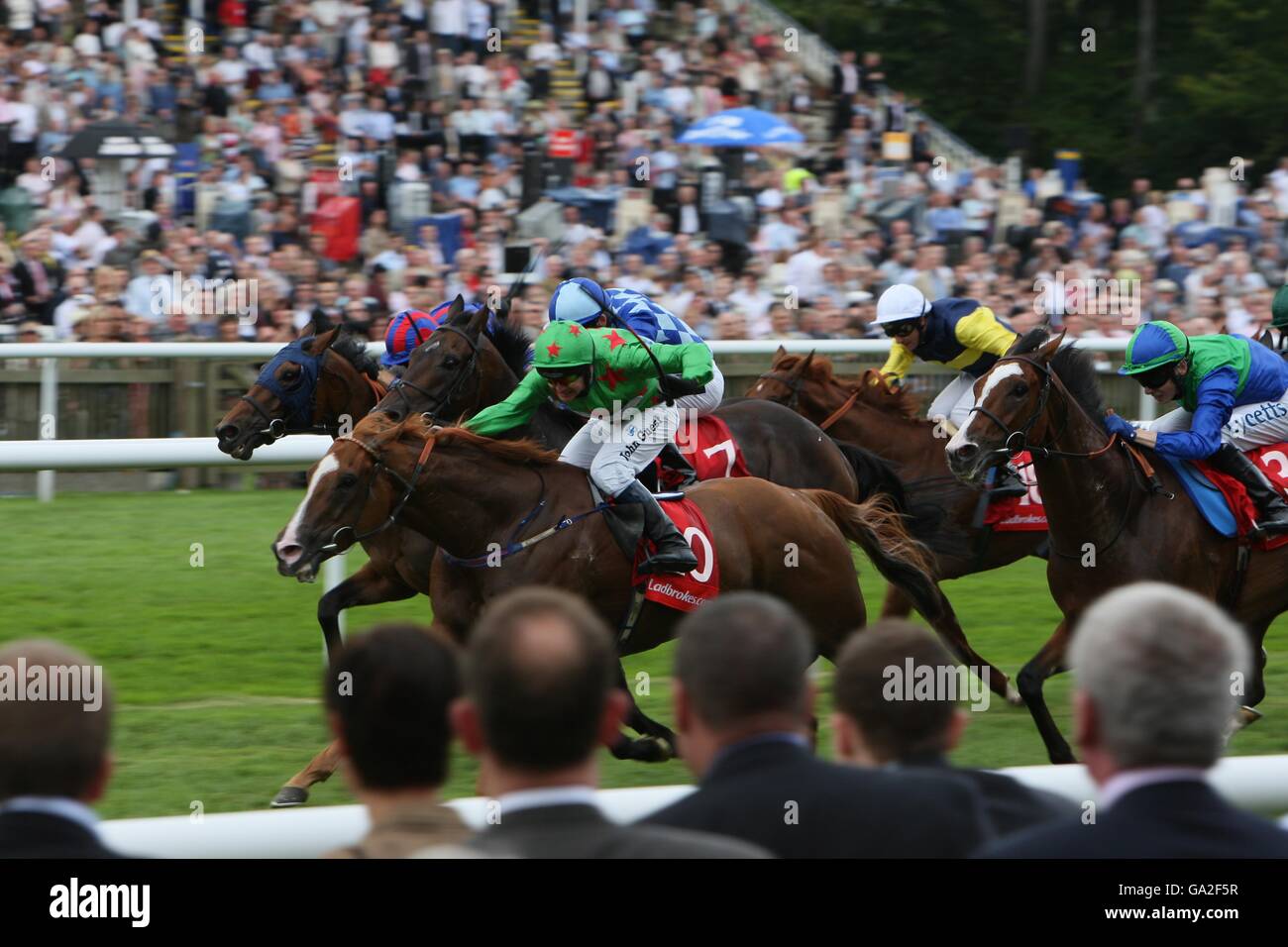 Giganticus and Jockey Philip Robinson win the Ladbrookes Bunbury Cup ...