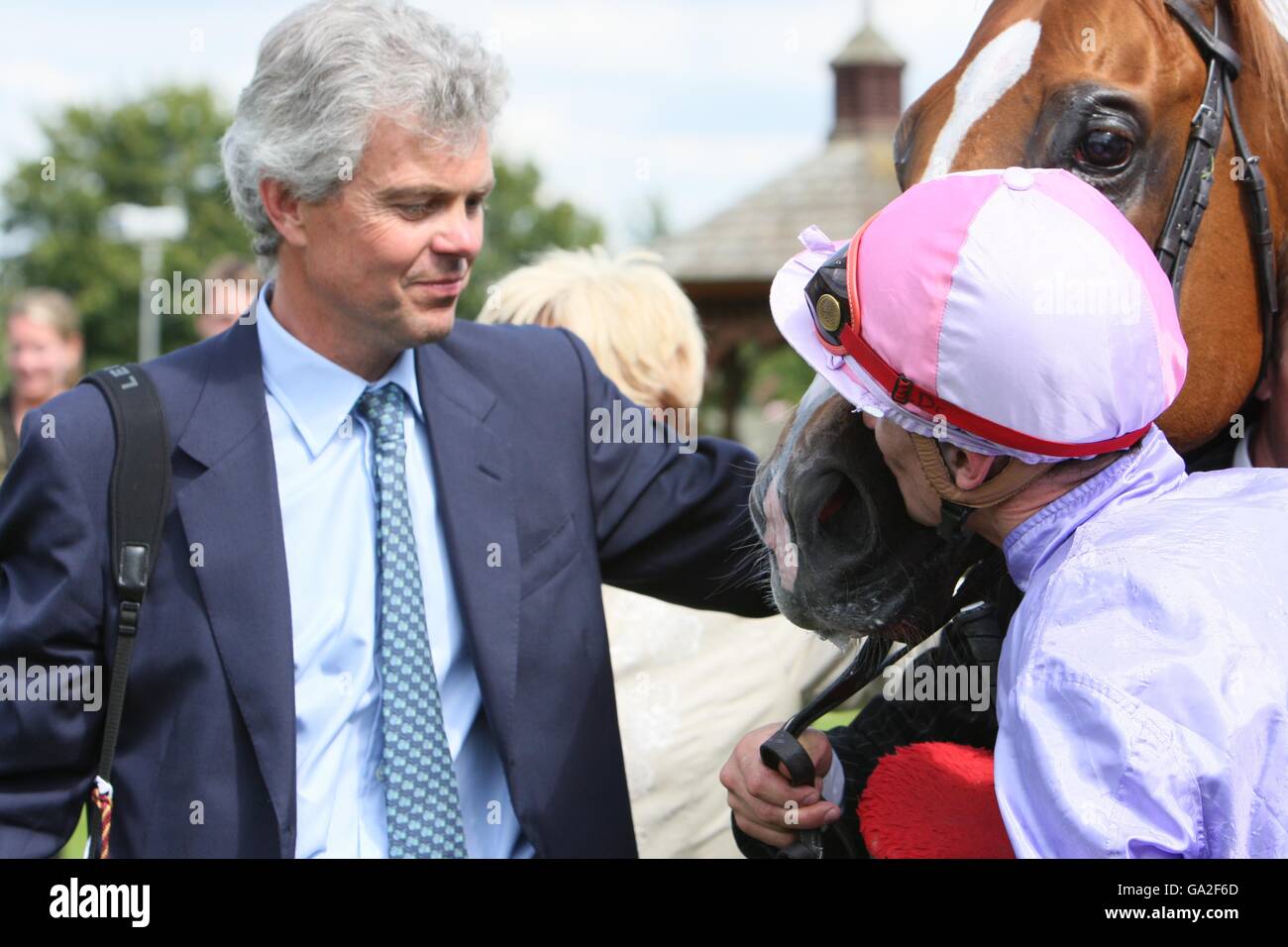Sakhees Secret and Jockey Steve Drowne celebrate winning the Darley ...