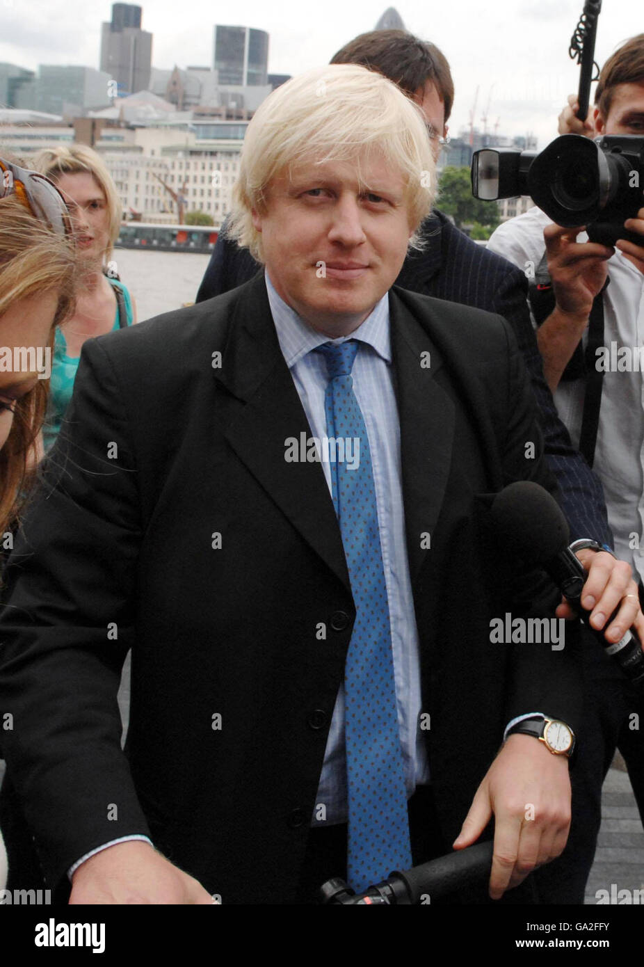 Boris Johnson arrives at City Hall in central London, home of the ...