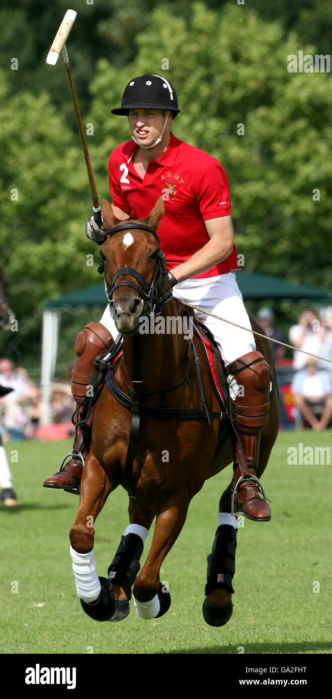 Prince William competes in the Rundle Cup Polo match at Tidworth Polo ...