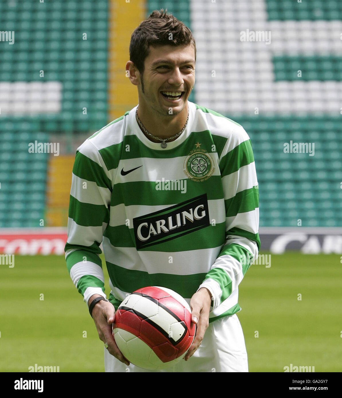 Celtic new signing Massimo Donati during a photo call at Parkhead ...