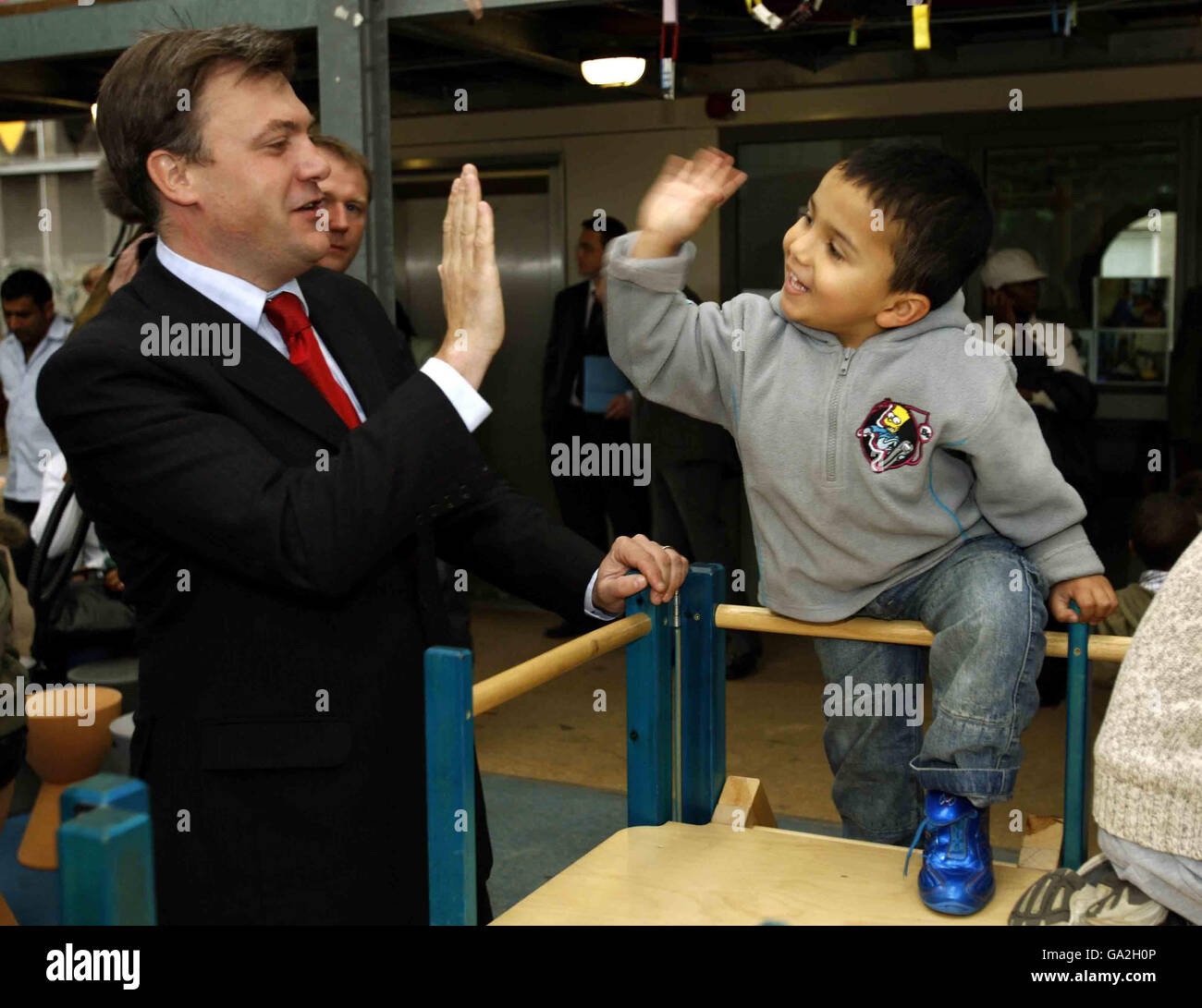 Gordon Brown visits children's centre in north-west London Stock Photo ...