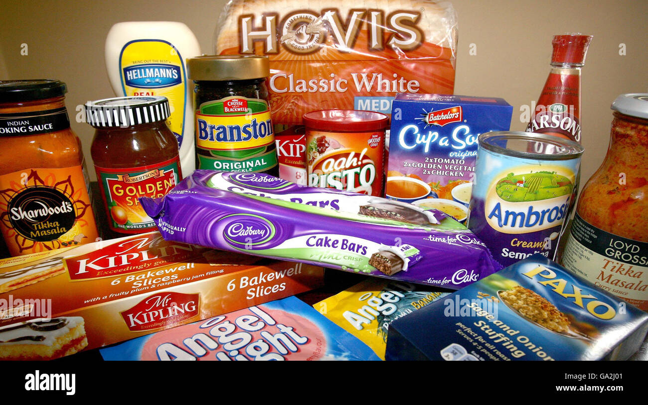 A selection of foods produced by Premier Foods, after the company ...