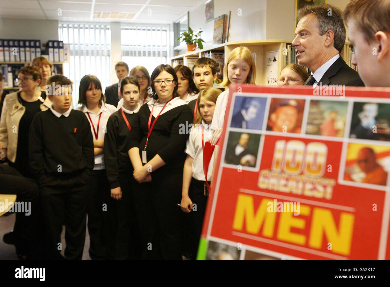 Blair opens library Stock Photo - Alamy