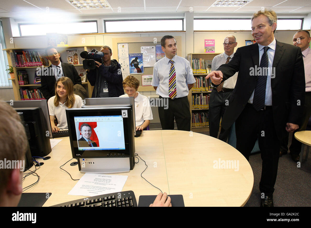 Former Prime Minister Tony Blair at Sedgefield Community College ...