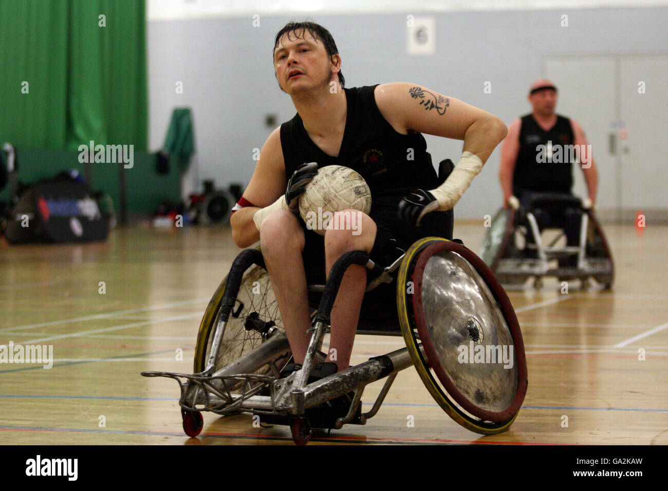Jason Roberts in action during the Wheelchair Rugby National Finals ...