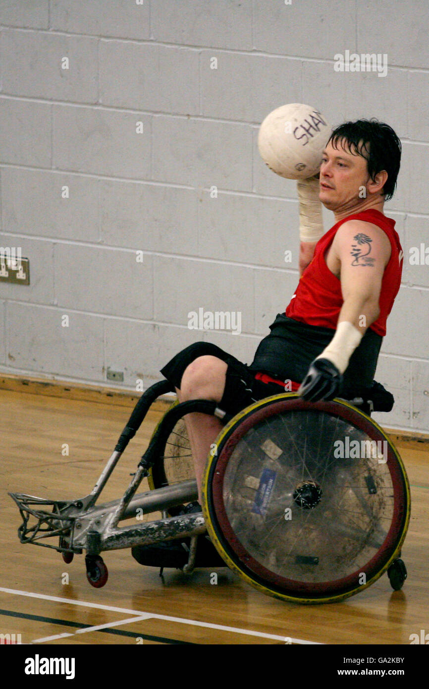 Wheelchair Rugby - National Finals - Stoke Mandeville Stadium. Jason ...