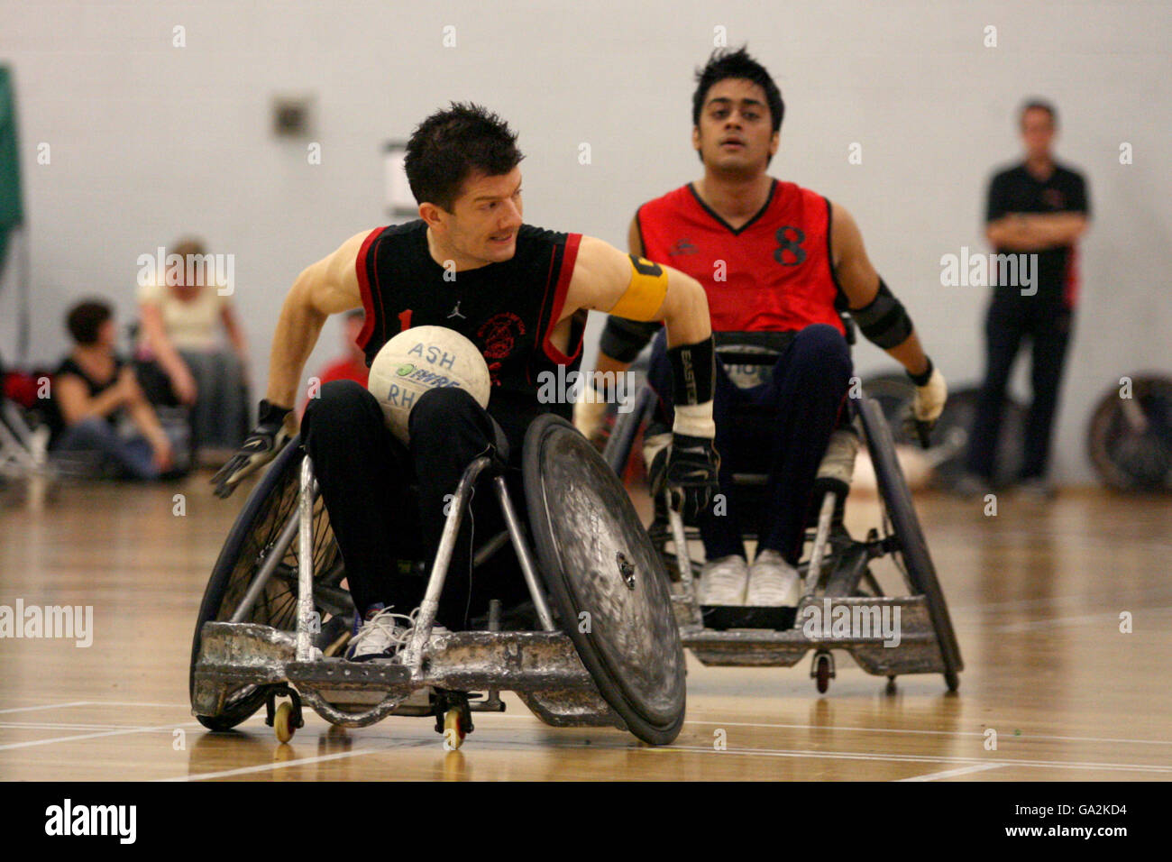 Wheelchair Rugby - National Finals - Stoke Mandeville Stadium Stock ...
