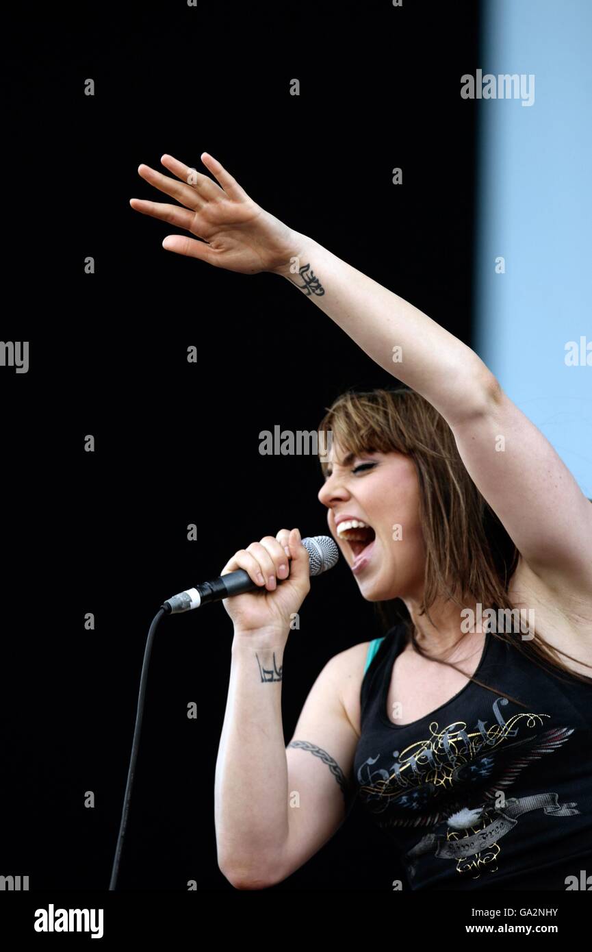Isle of Wight Festival 2007. Mel C performs at the Isle of Wight ...