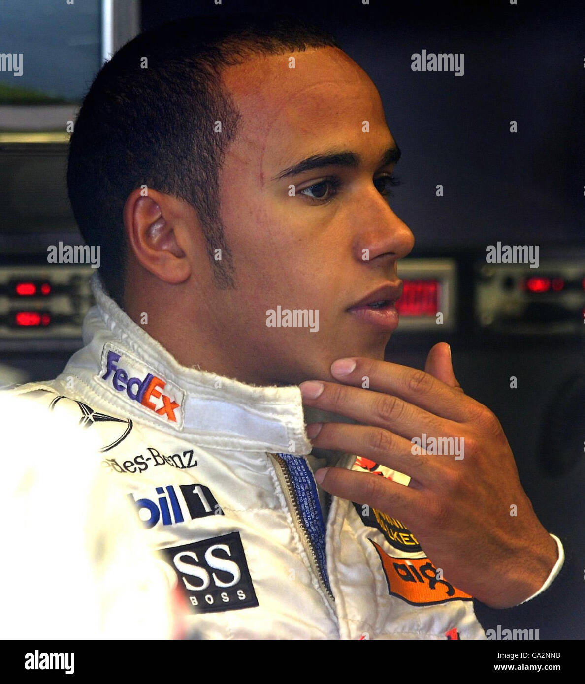 F1 head shot headshot portrait gesturing england mangsb hi-res stock ...