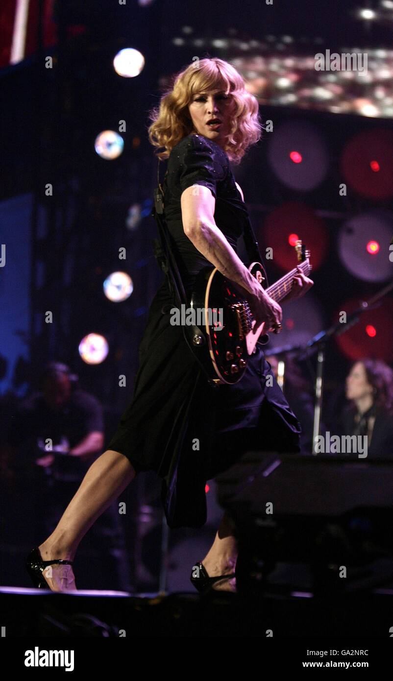 Live Earth Concert - London. Madonna performs during the charity ...
