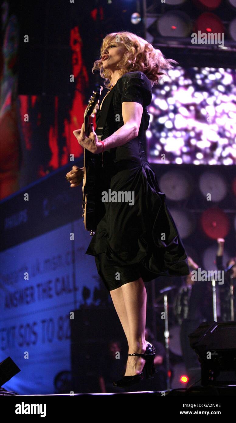 Live Earth Concert - London. Madonna performs during the charity ...