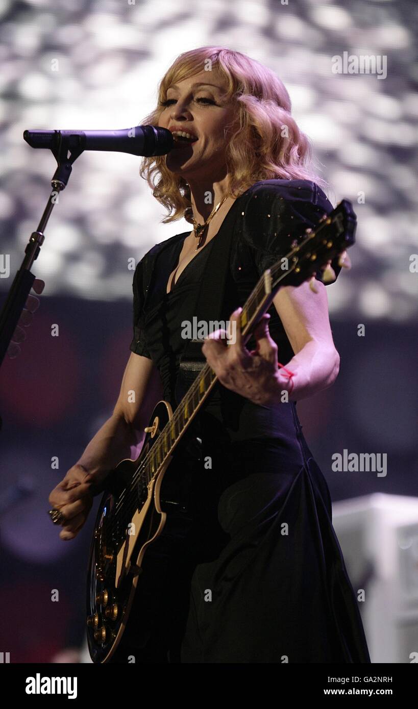 Live Earth Concert - London. Madonna performs during the charity ...