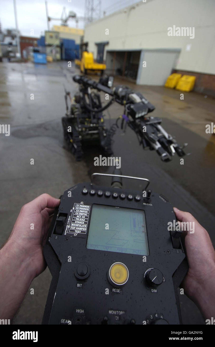 Glasgow bomb disposal display Stock Photo - Alamy