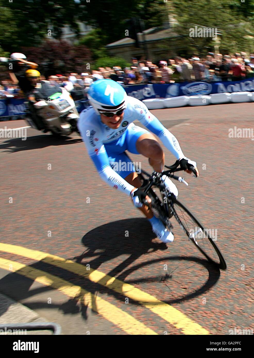 Germanys robert forster of the gerolsteiner team hi-res stock ...