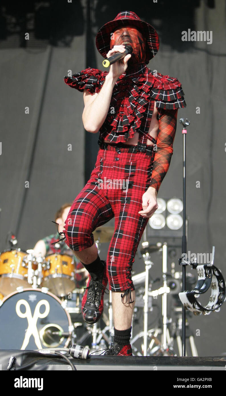 Scissor Sister singer Jake performing at the T in the Park music ...