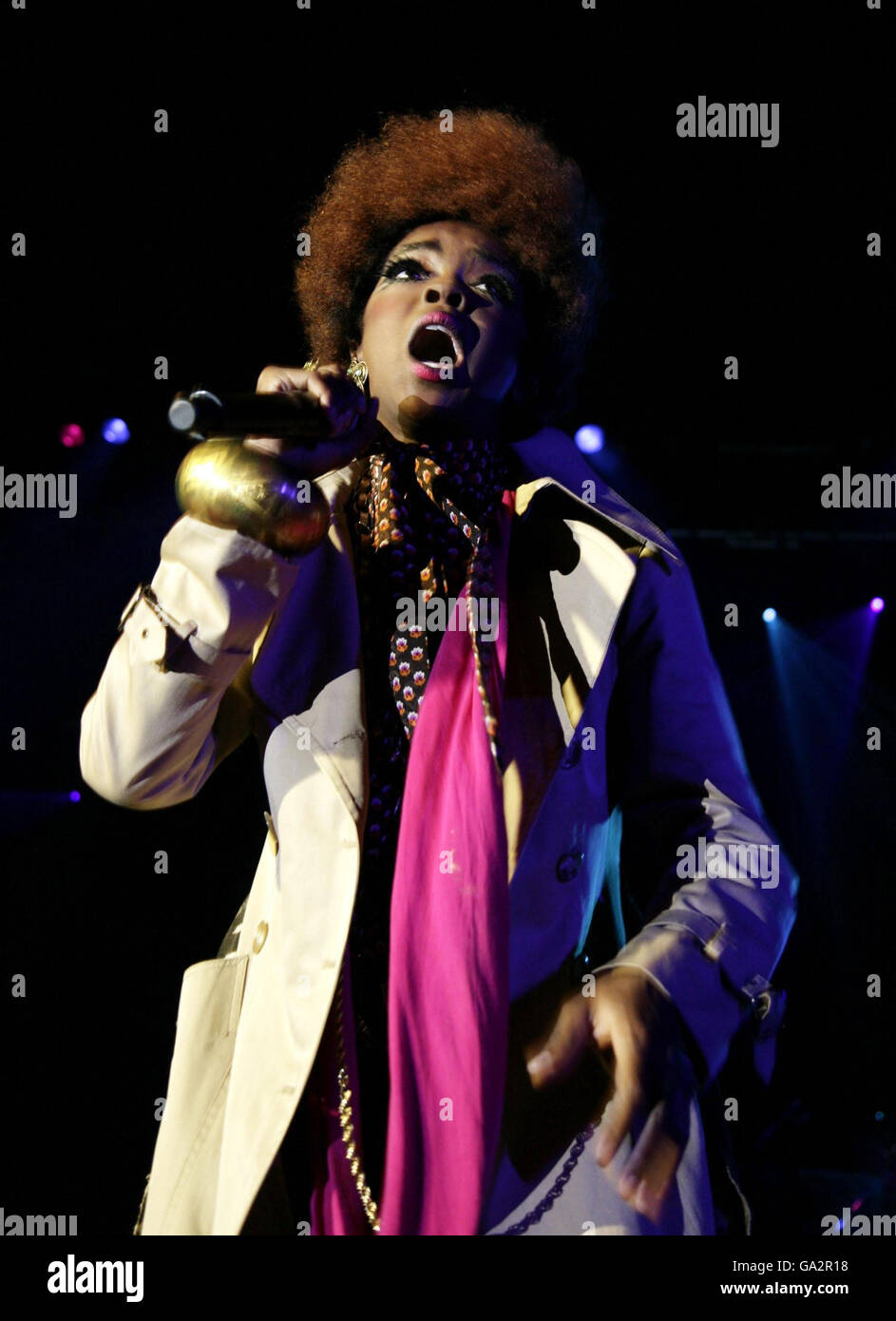 Lauryn Hill in concert - London. American singer Lauryn Hill in concert ...