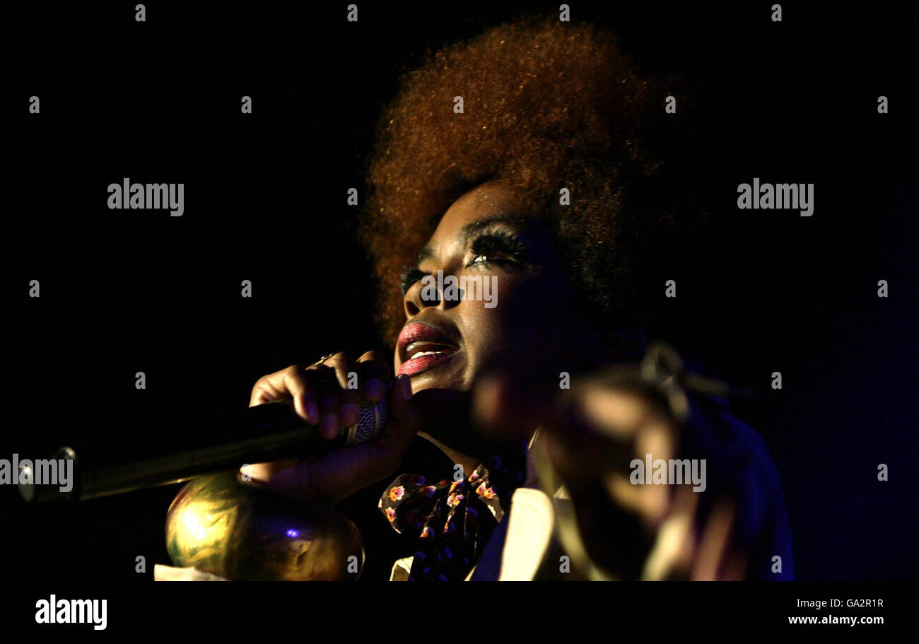 American singer Lauryn Hill in concert at the Hammersmith Apollo in ...