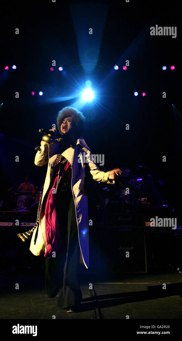 American singer Lauryn Hill in concert at the Hammersmith Apollo in ...