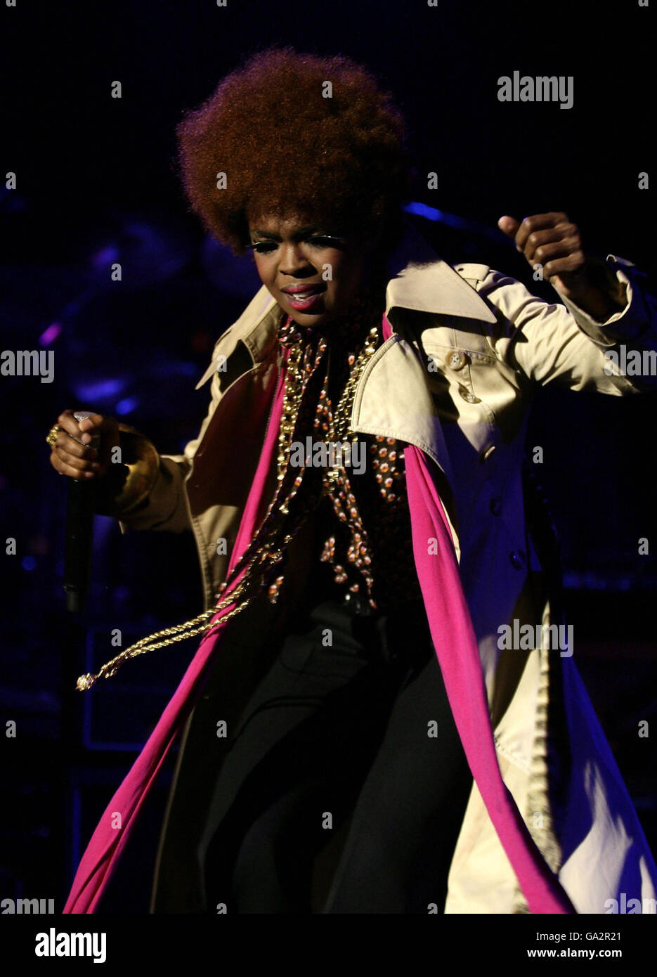 American singer Lauryn Hill in concert at the Hammersmith Apollo in ...