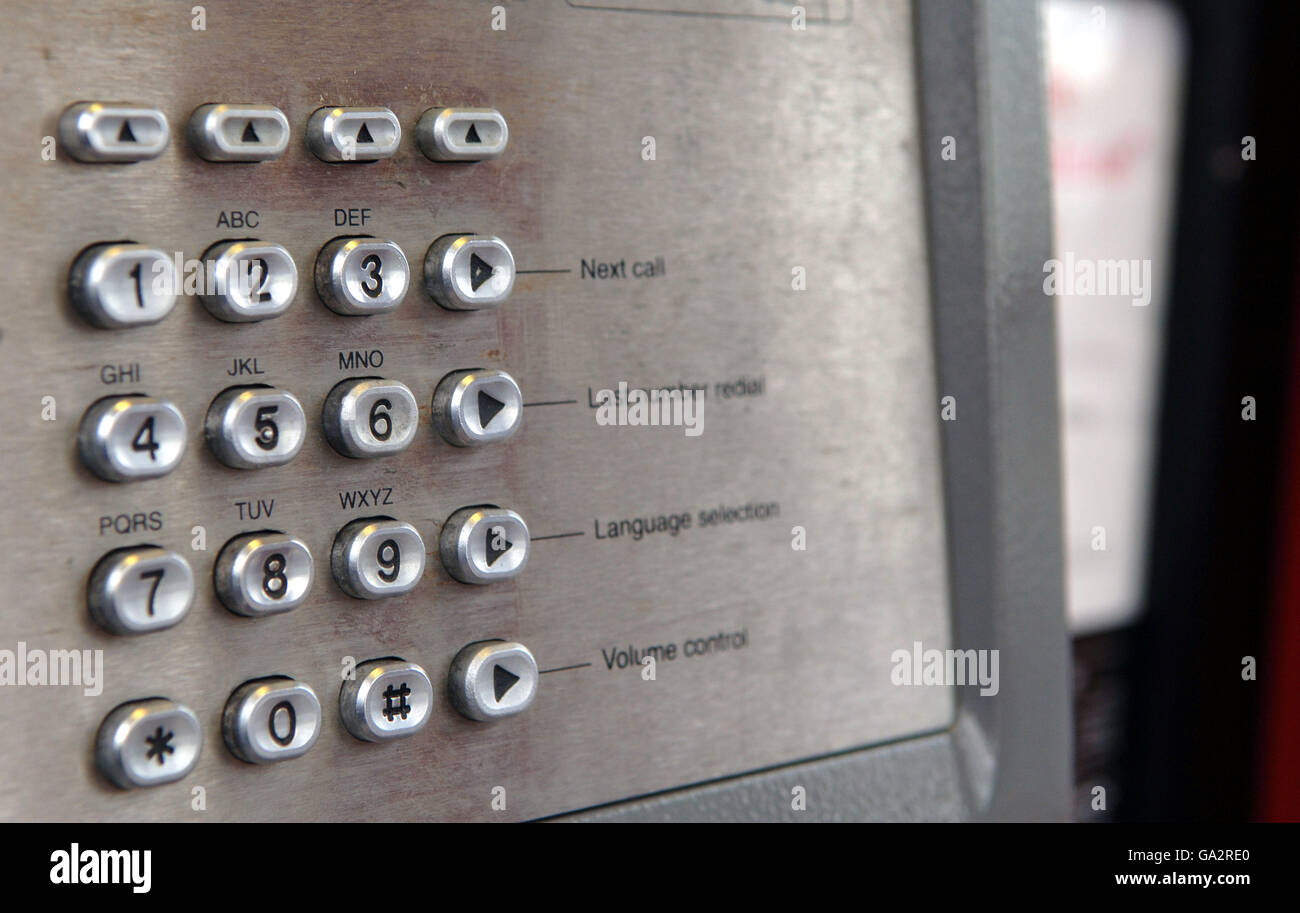 London Views. A BT payphone on Millbank in Central London Stock Photo ...