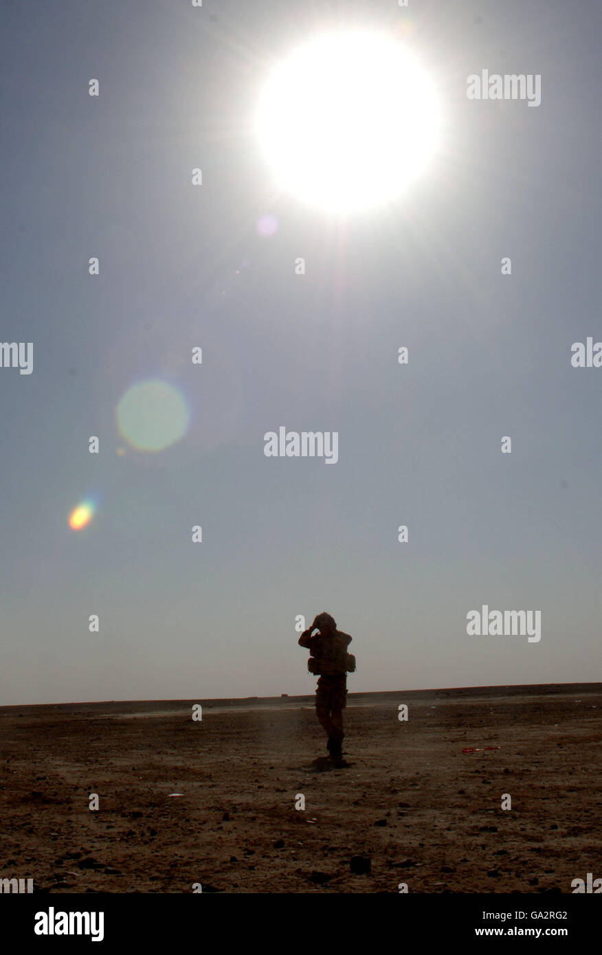 Soldiers from a Royal Marine company, Army Commando 59 practice on a ...